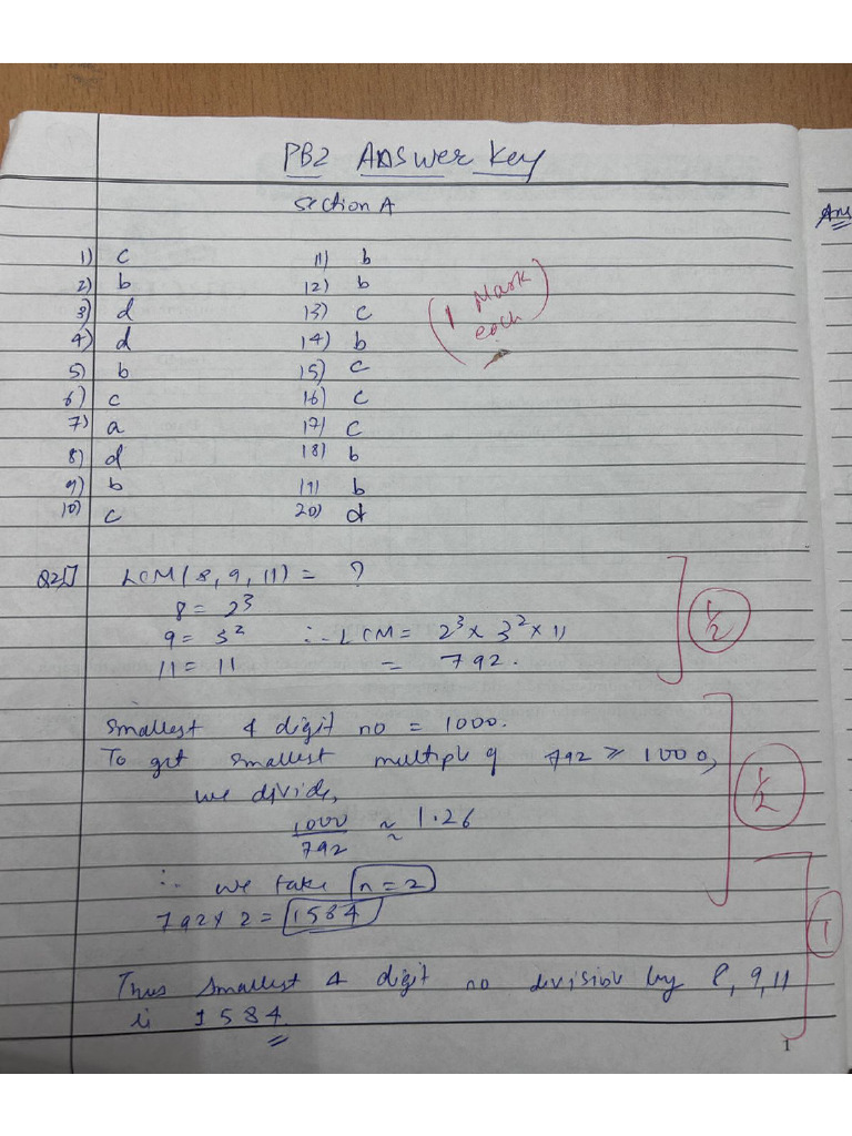 Grade 10 Maths Standard PB2 Answer Key | PDF