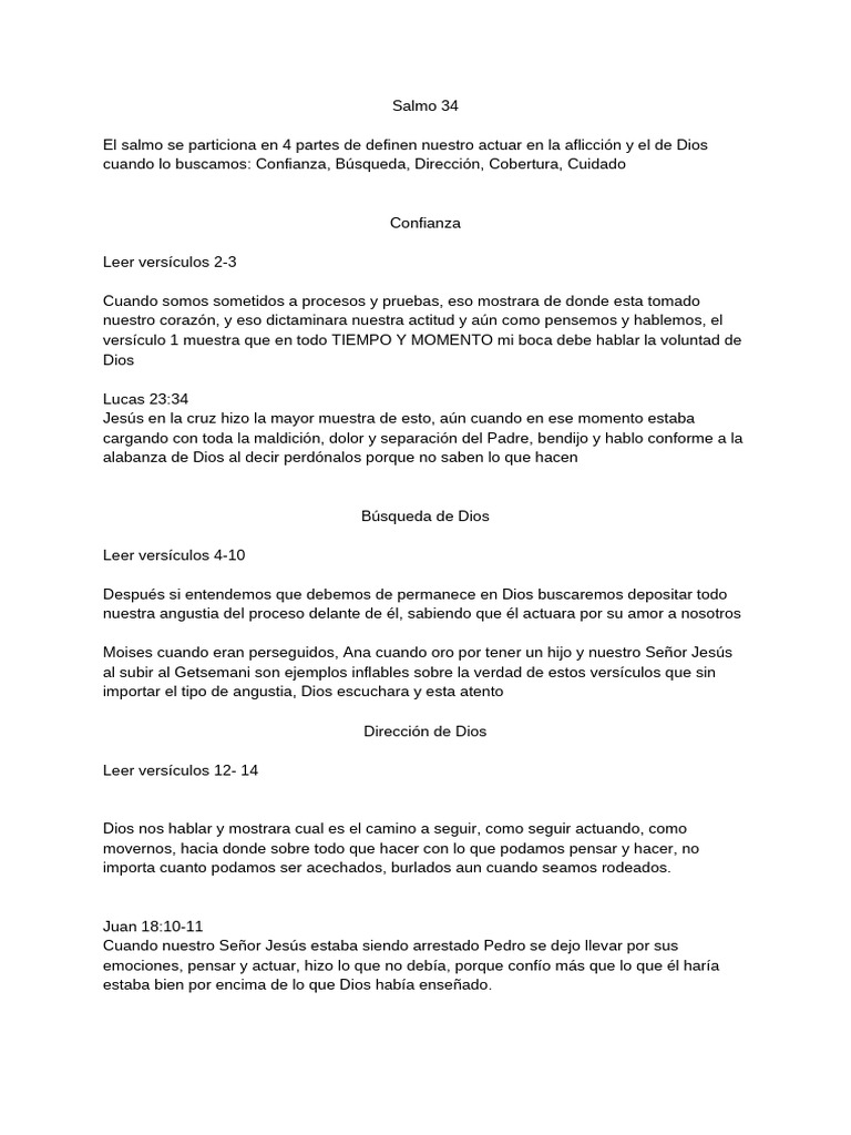 Salmo 34, 26 de Marzo 2025 | PDF | Contenido bíblico | Contenido del ...