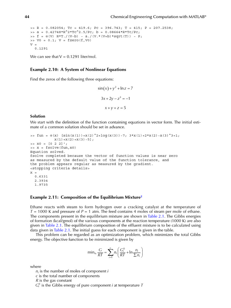 Ejemplo Gibb Minimization | PDF | Chemical Equilibrium | Probability Distribution