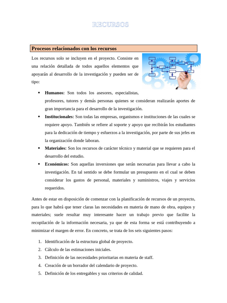 Tema 2b Recursos | PDF | Software | Planificación