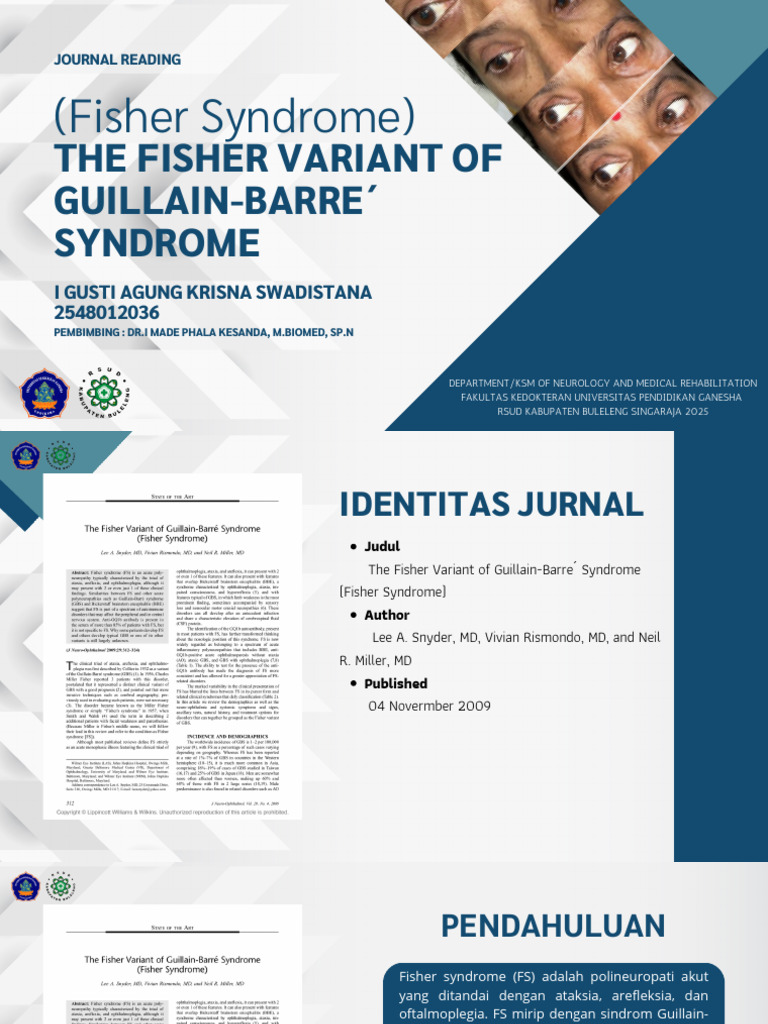 Fisher Syndrome: Gejala dan Diagnosis | PDF
