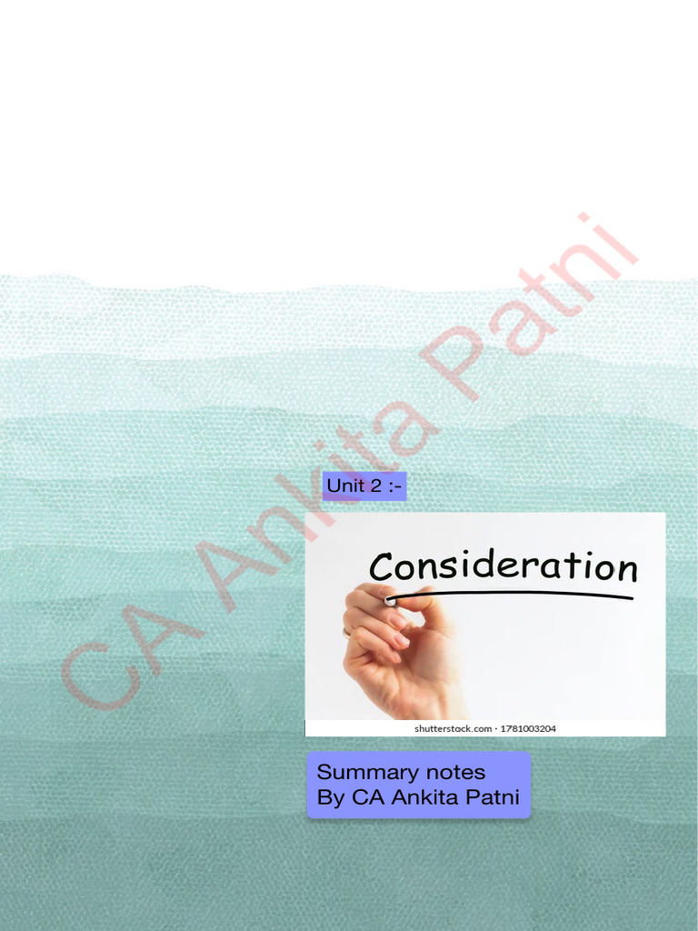 Contract Act Unit 2 | PDF