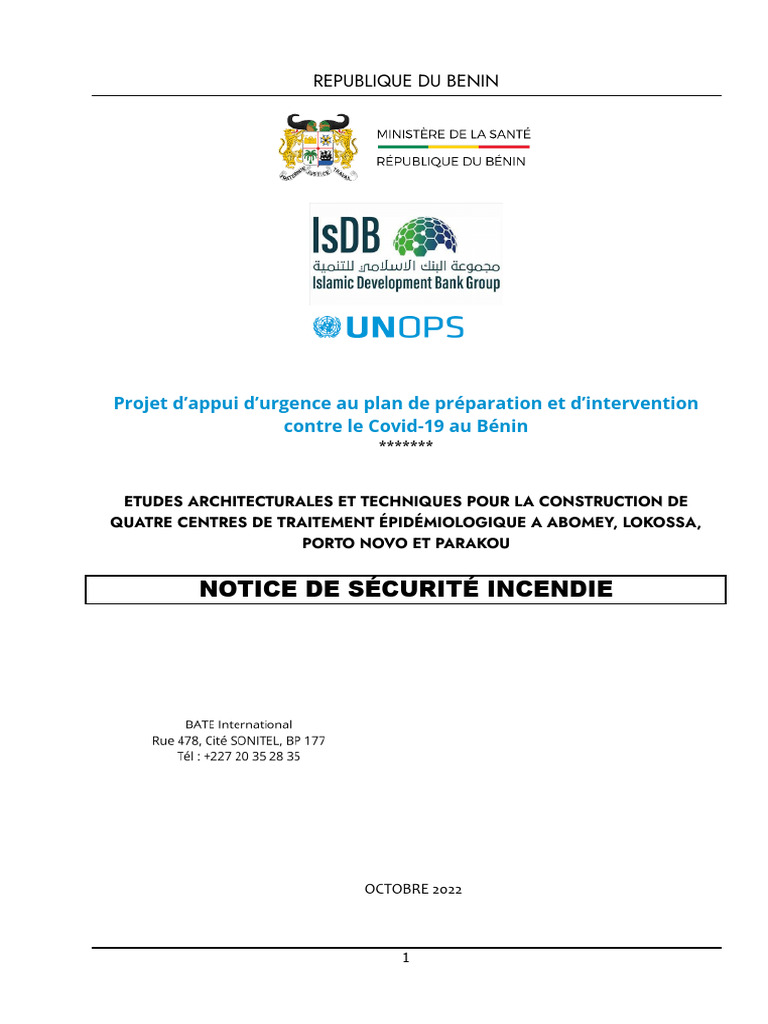 Notice de Securite Incendie | PDF | Feu | Lutte contre l'incendie