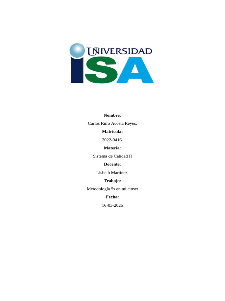 Metodología 5S para Organizar el Closet | PDF