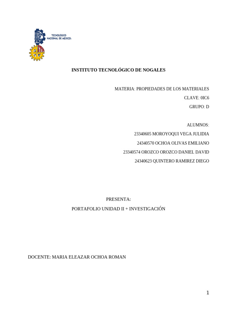 Portafolio Unidad II PROMAT | PDF | Nanotecnología | Cristalografía