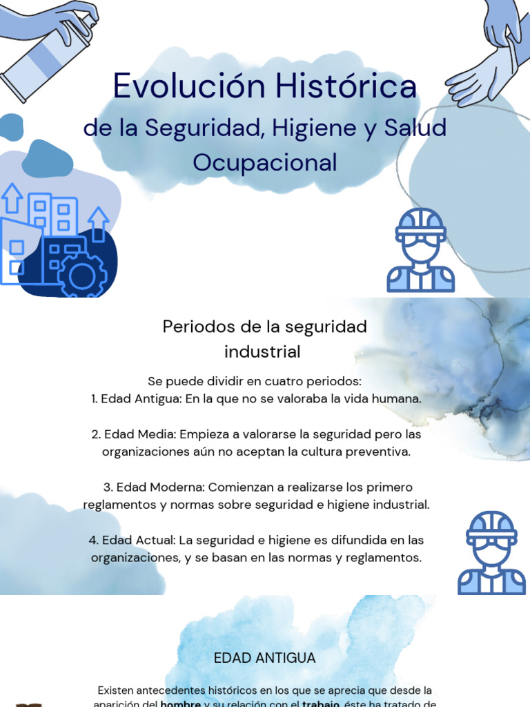 Evolución Histórica de La Seguridad, Higiene y Salud Ocupacional PDF ...