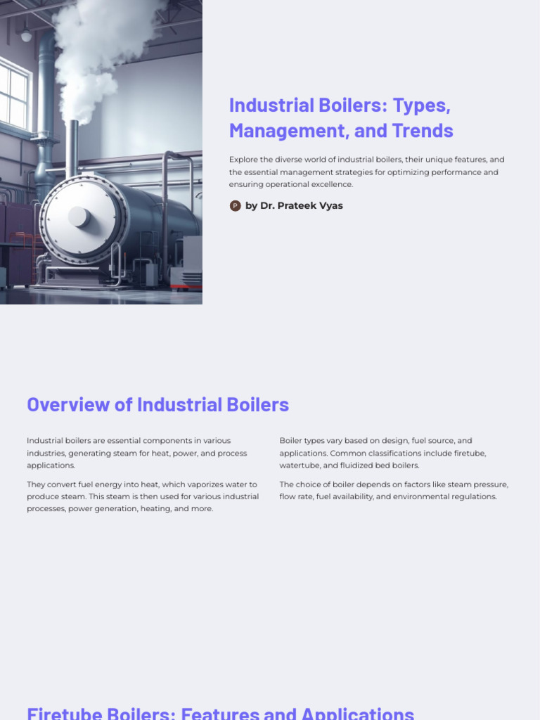 Types of Industrial Boilers Explained | PDF | Boiler | Steam
