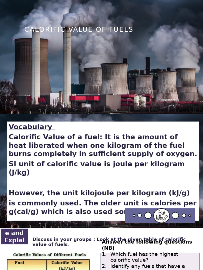 Calorific Value of Fuels-2 | PDF | Calorie | Fuels