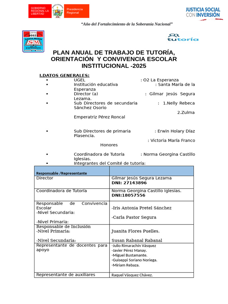 Plan Anual de Trabajo TOE 2025 | PDF | Plan de estudios | Comunidad