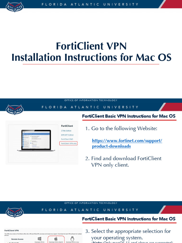 VPN Instructions Mac Forticlient | PDF | Virtual Private Network | Apple Inc.