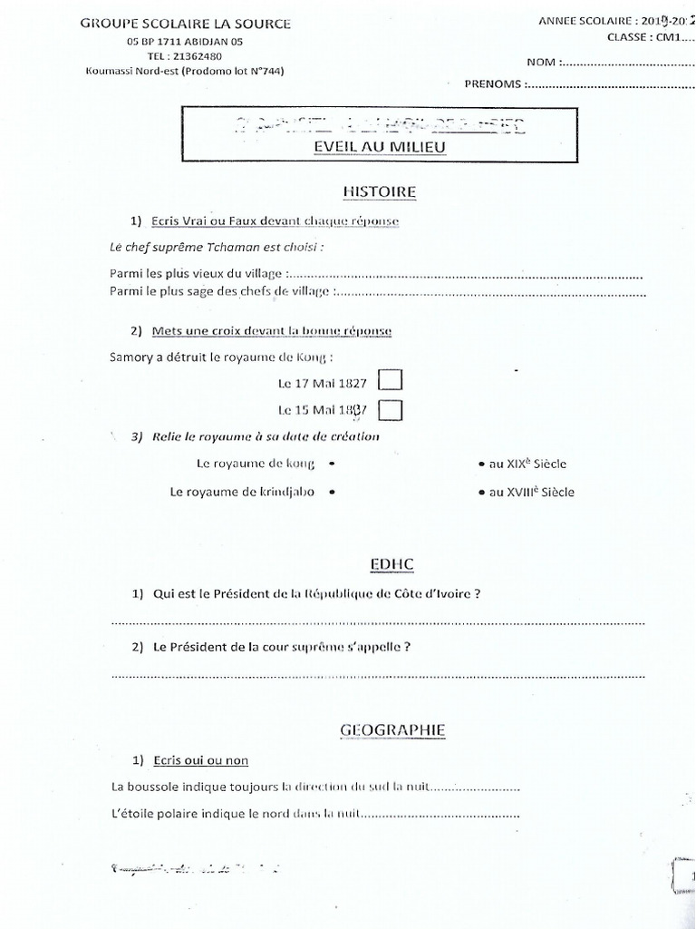 Revision cm1 Jeudi 14 Mai | PDF