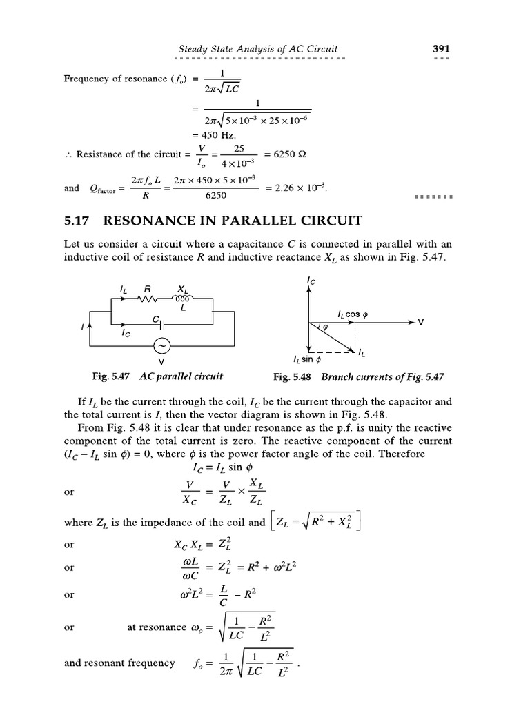 Parallel Resonance | PDF