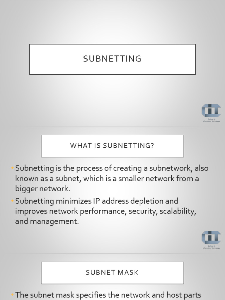 7.Subnetting-1 | PDF | Ip Address | Network Layer Protocols