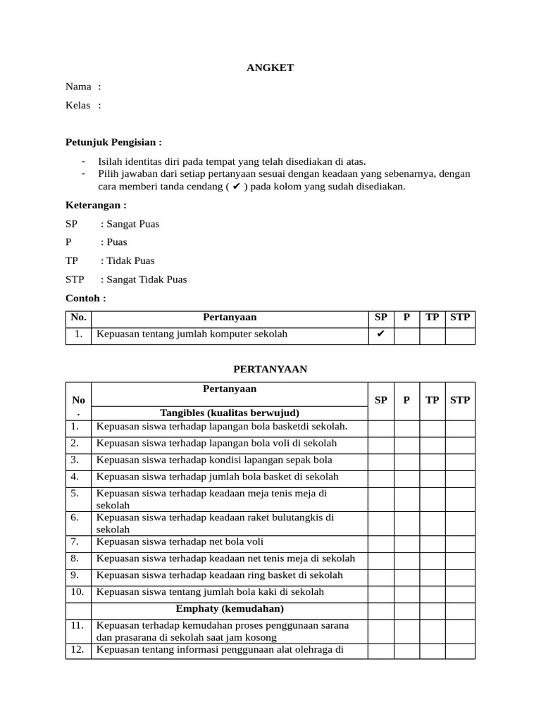 ANGKET | PDF