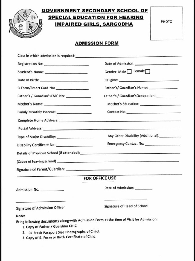 School Admission-Form New | PDF