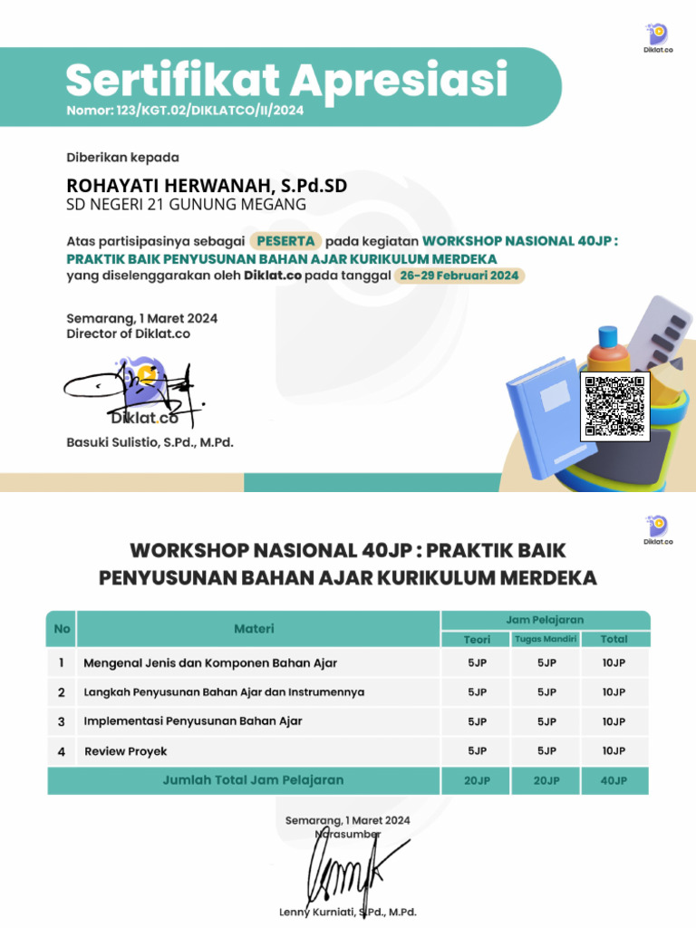 Rohayati S.PD - Sertifikat PDF | PDF