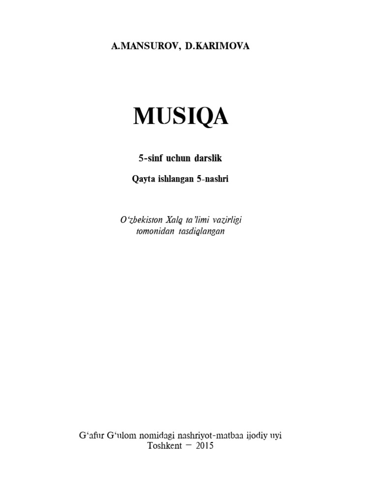 WWW - Idum.uz Musiqa 5 Uzb 2015 | PDF
