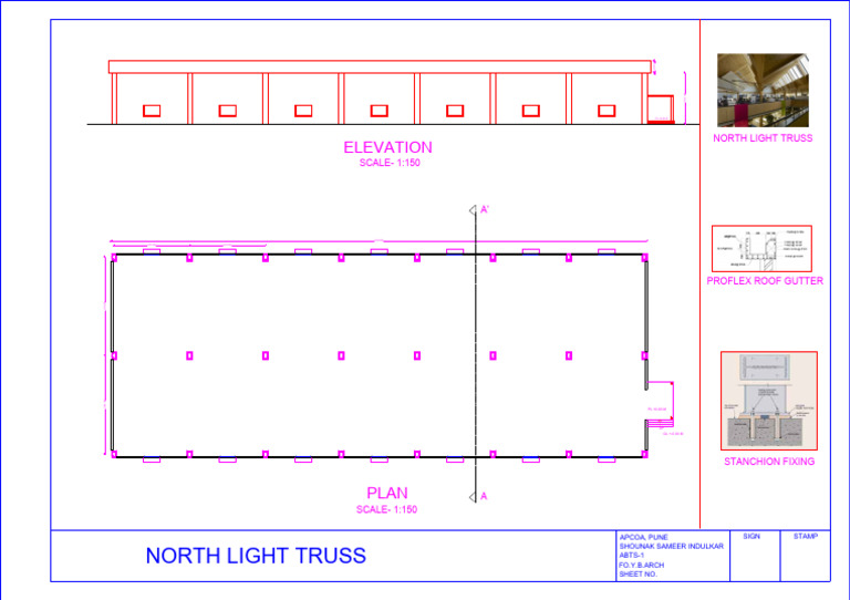 Plan Elevation of Noerth Light Truss | PDF