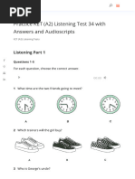 Practice KET (A2) Listening Test 33 With Answers and Audioscripts ...