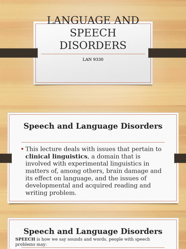 Understanding Speech and Language Disorders | PDF | Aphasia | Speech