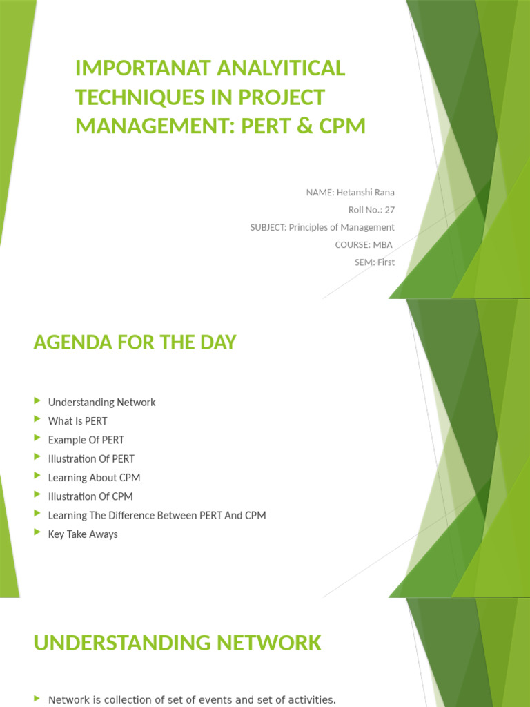 PERT and CPM Techniques in Project Management | PDF | Operations Research | Applied Mathematics