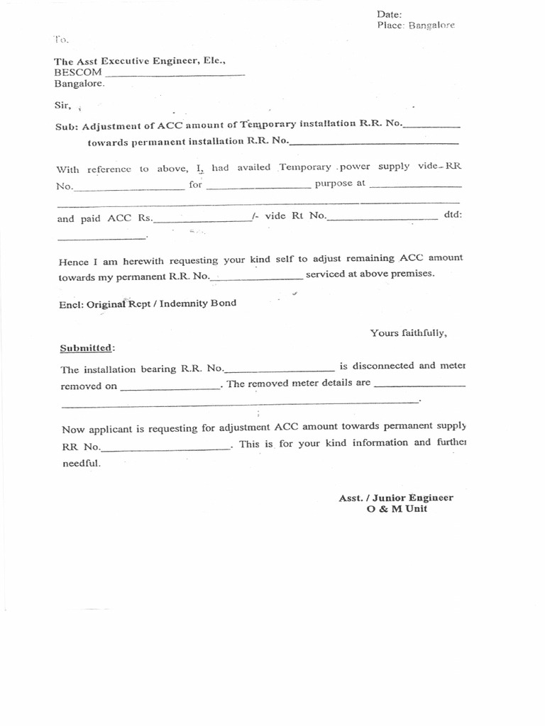 Acc Adjustment Letter | PDF