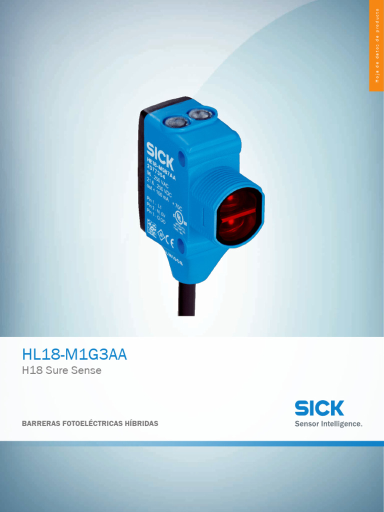 DataSheet HL18-M1G3AA 1072226 Es | PDF | Electricidad