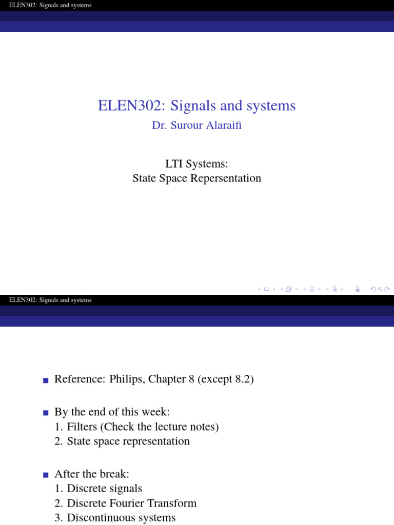 Week 10 State Space Representation Pdf Eigenvalues And