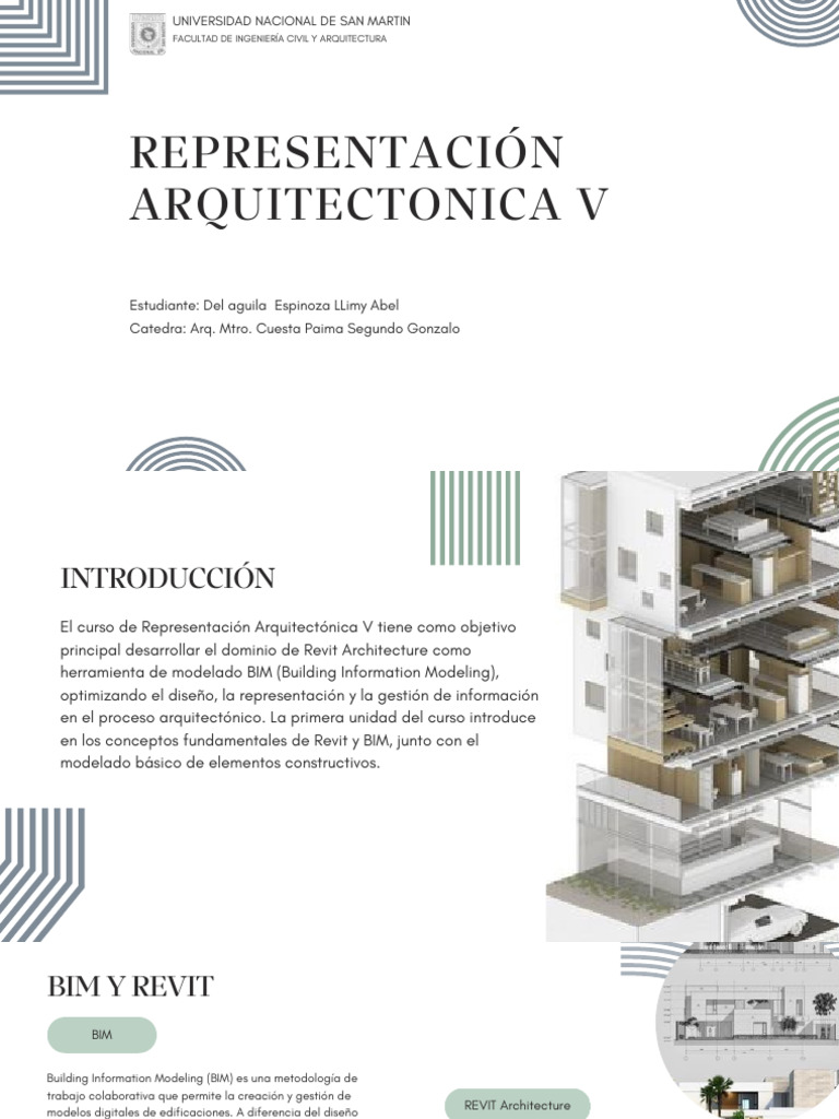 Informe Repre | PDF | Autodesk Revit | Modelado de información de construcción