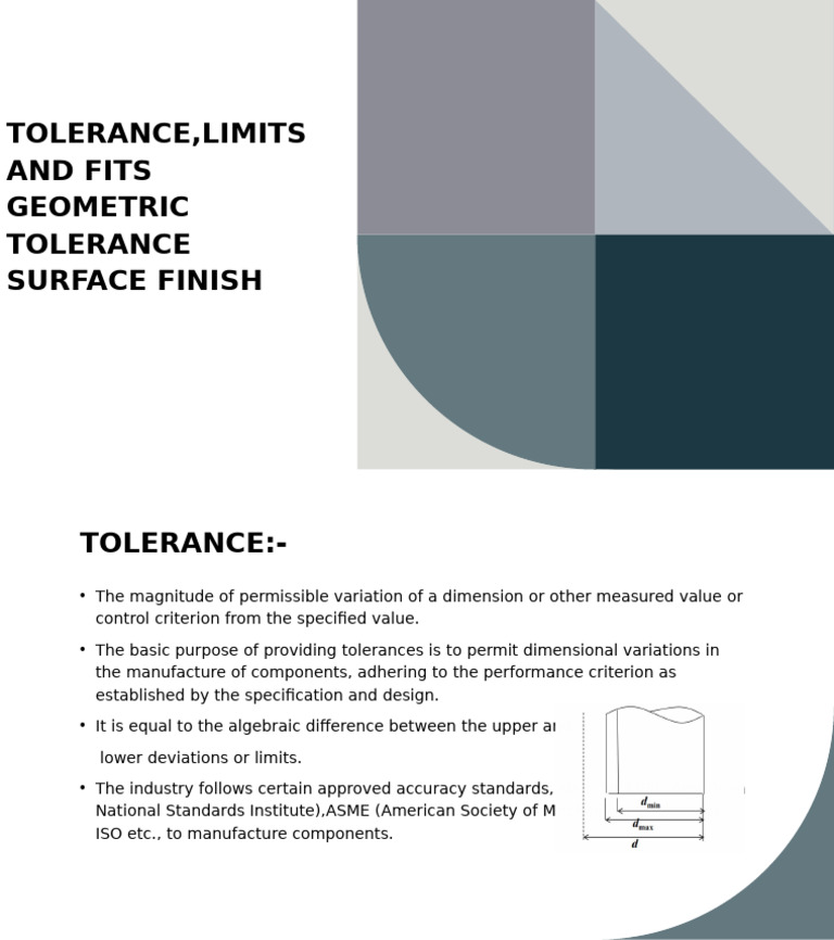 Tolerance and Limits in Geometric Design | PDF