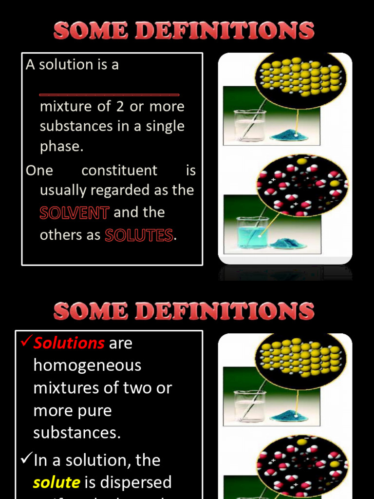 Understanding Solutions and Their Components | PDF | Solvation | Solubility