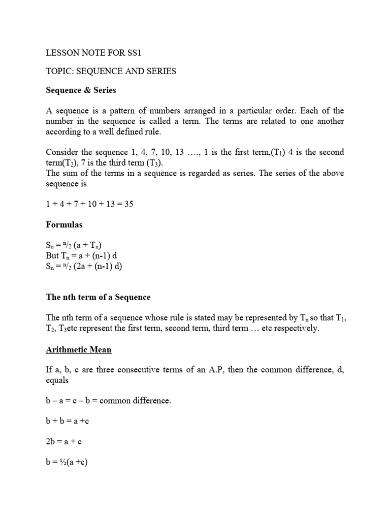 Sequence and Series | PDF