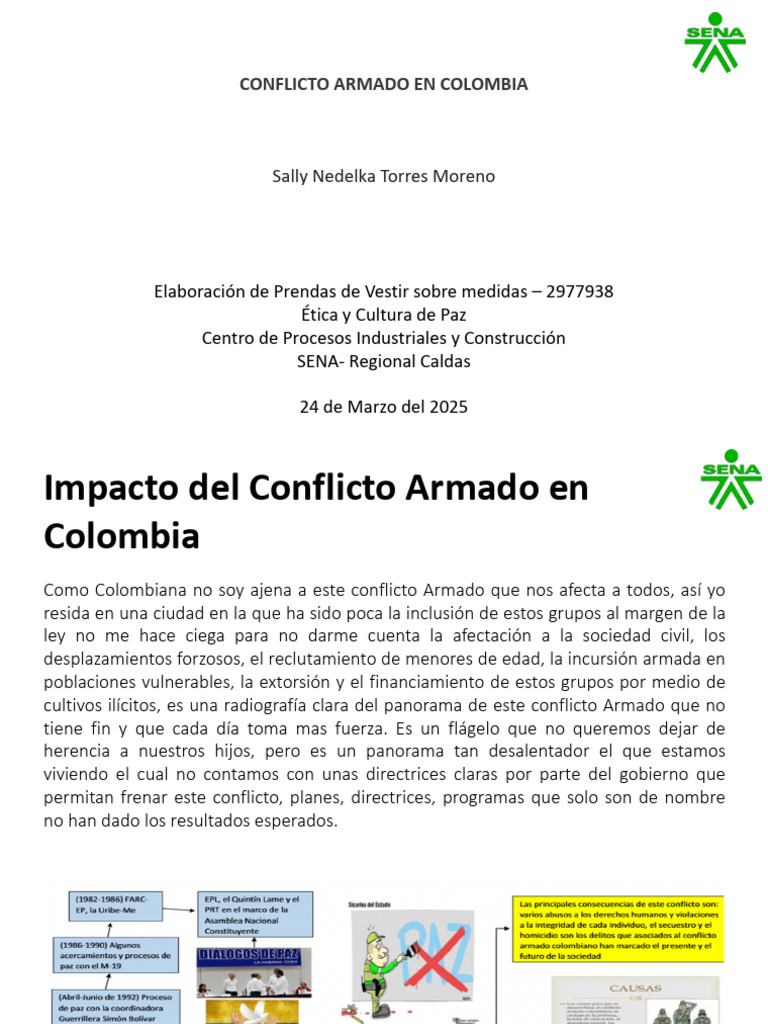 Impacto del Conflicto Armado en Colombia | PDF