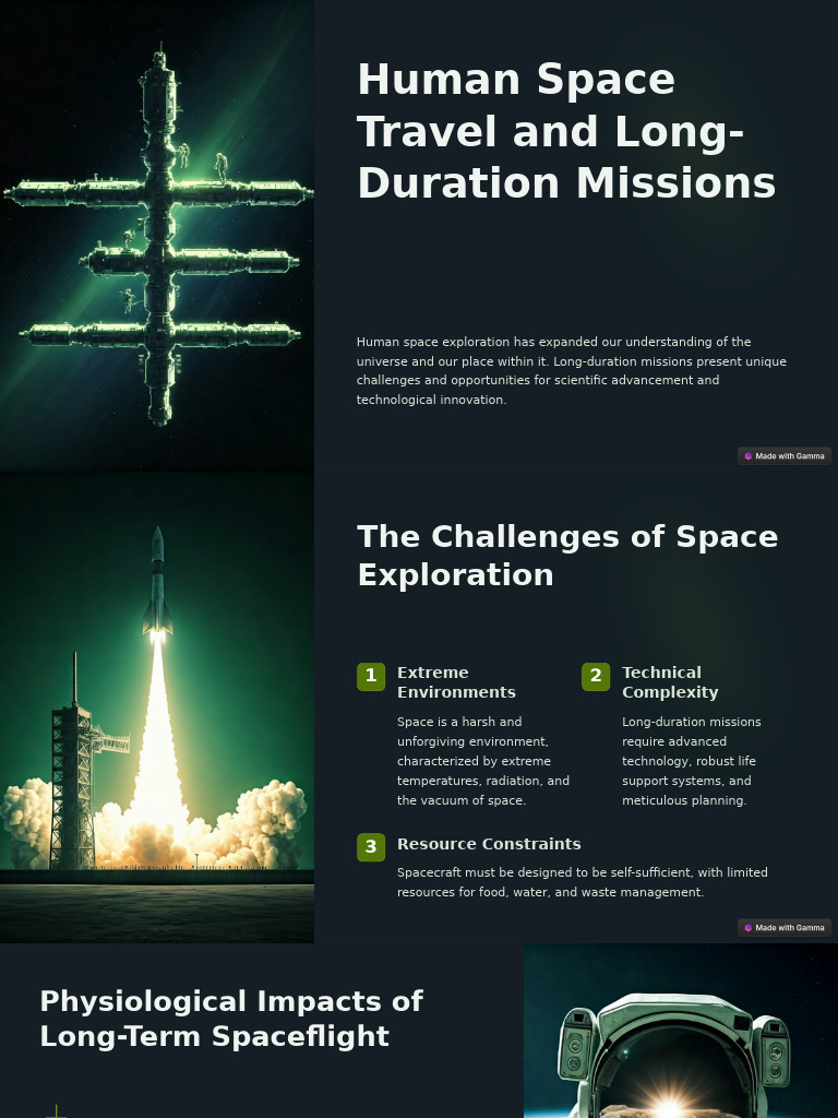 Human Space Travel and Long Duration Missions | PDF | Outer Space ...
