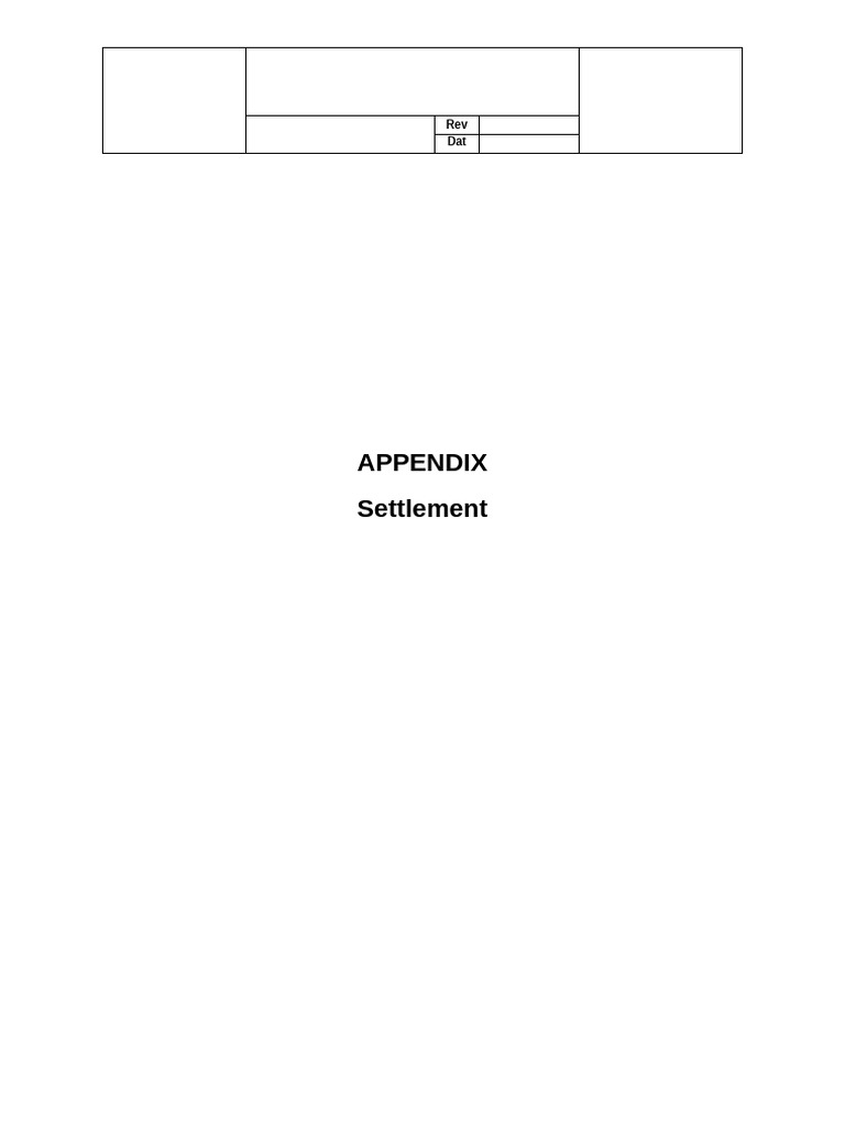 Appendix K - Settlement Calculation | PDF | Materials | Civil Engineering