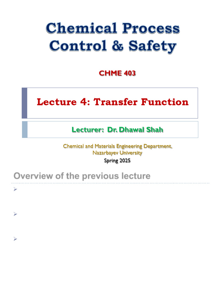 4 - Transfer Functions - Chemical - Process - Control - and - Safety ...