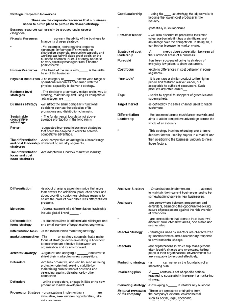 Chapter 2 - MARKETING MANAGEMENT Part 2 | PDF | Marketing | Competitive Advantage