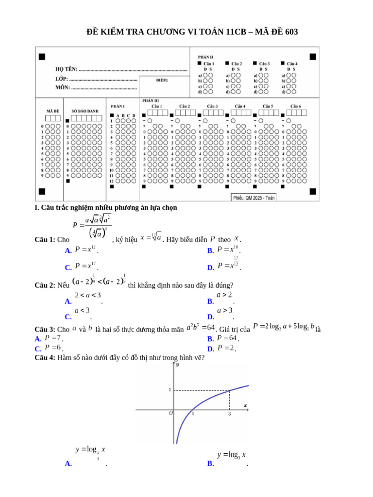 De Ktra Chuong VI Lop 11CB | PDF