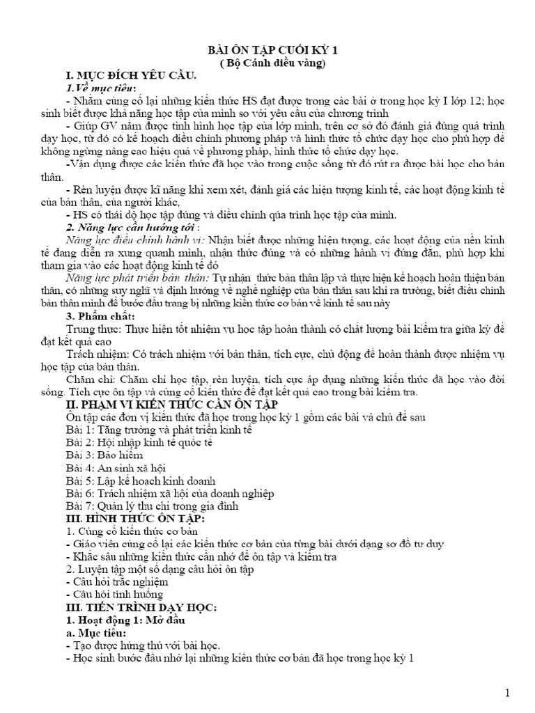 Cdvk12bai On Tap Cuoi Ky 1doc - 1600 - PDF - Gdrive.vip | PDF