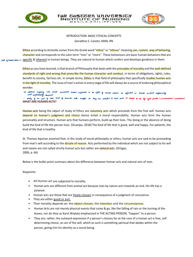 1-3 Basic Concepts, Ethical Theories, and History | PDF | Natural Law