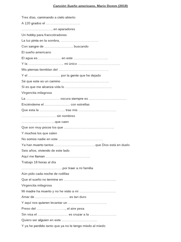 Sueño Americano de Mario Domm | PDF