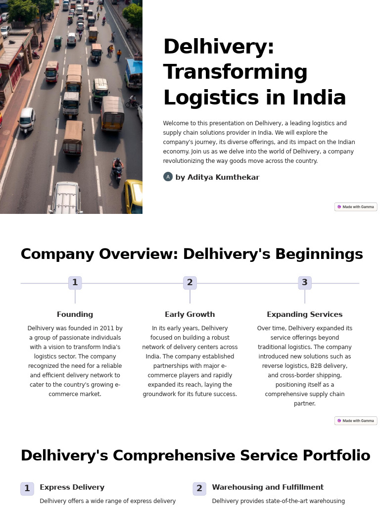 Delhivery: Revolutionizing Indian Logistics | PDF | Logistics | E Commerce