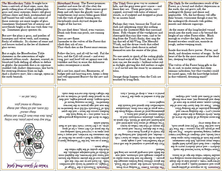 Vales of Glass and Gold - Pocketmod | PDF