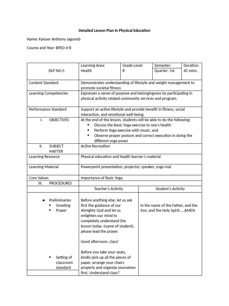 Detailed Lesson Plan Stages of Infection | PDF | Infection | Pathogen