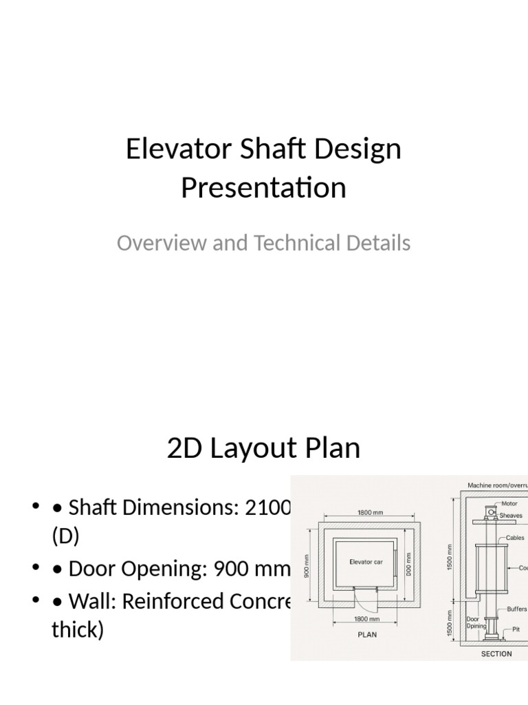 Elevator Shaft Design Presentation | PDF