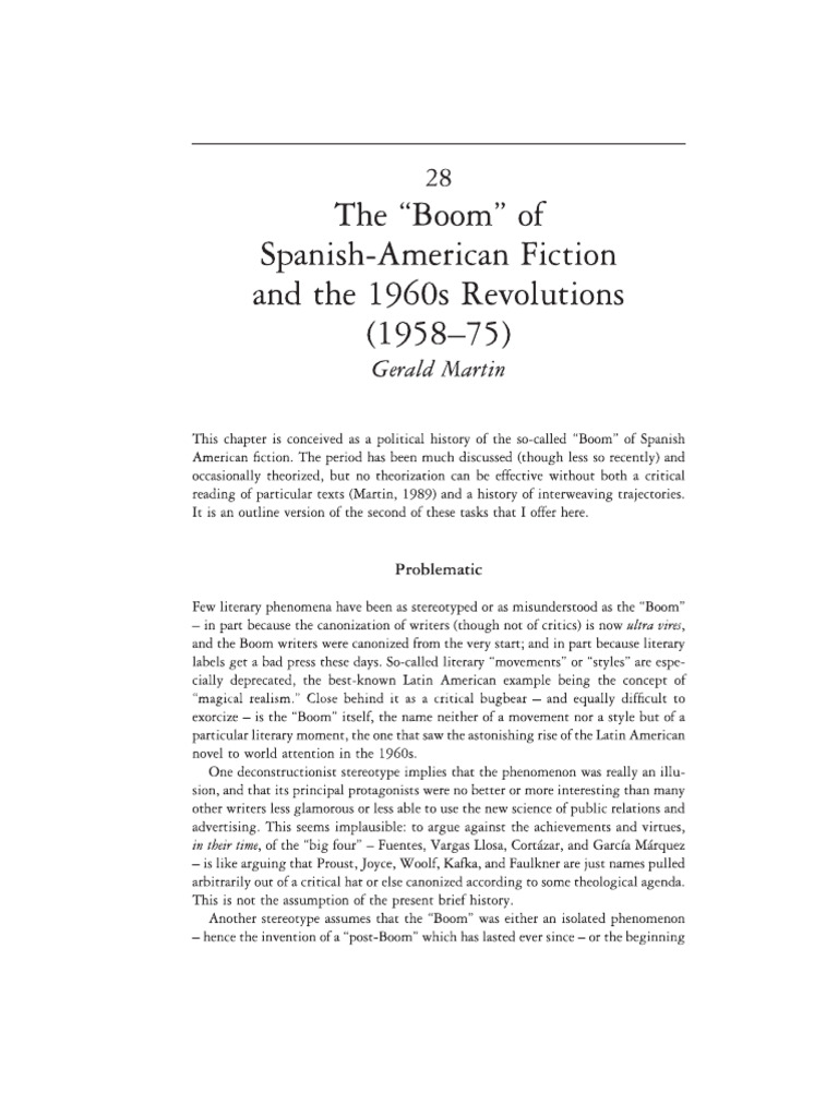 Gerald Martin Sobre El Boom | PDF