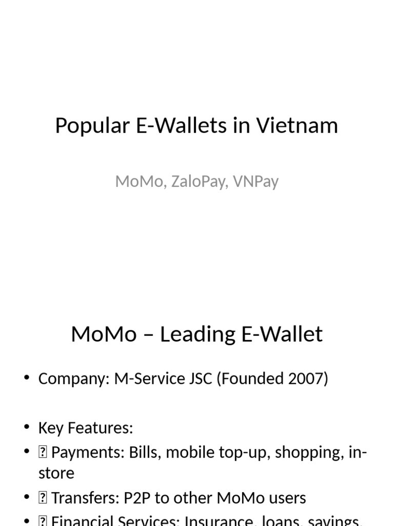 Vietnam E-Wallets Presentation | PDF