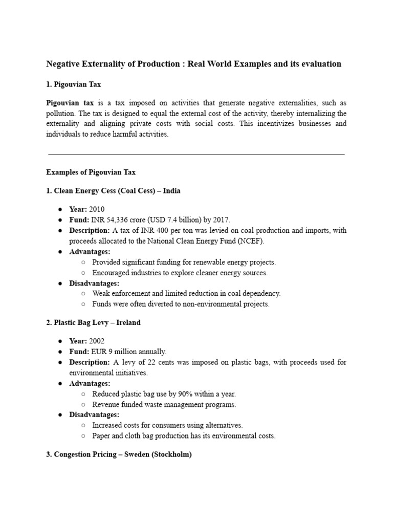 Negative Externality of Production - Real World Examples and Its ...