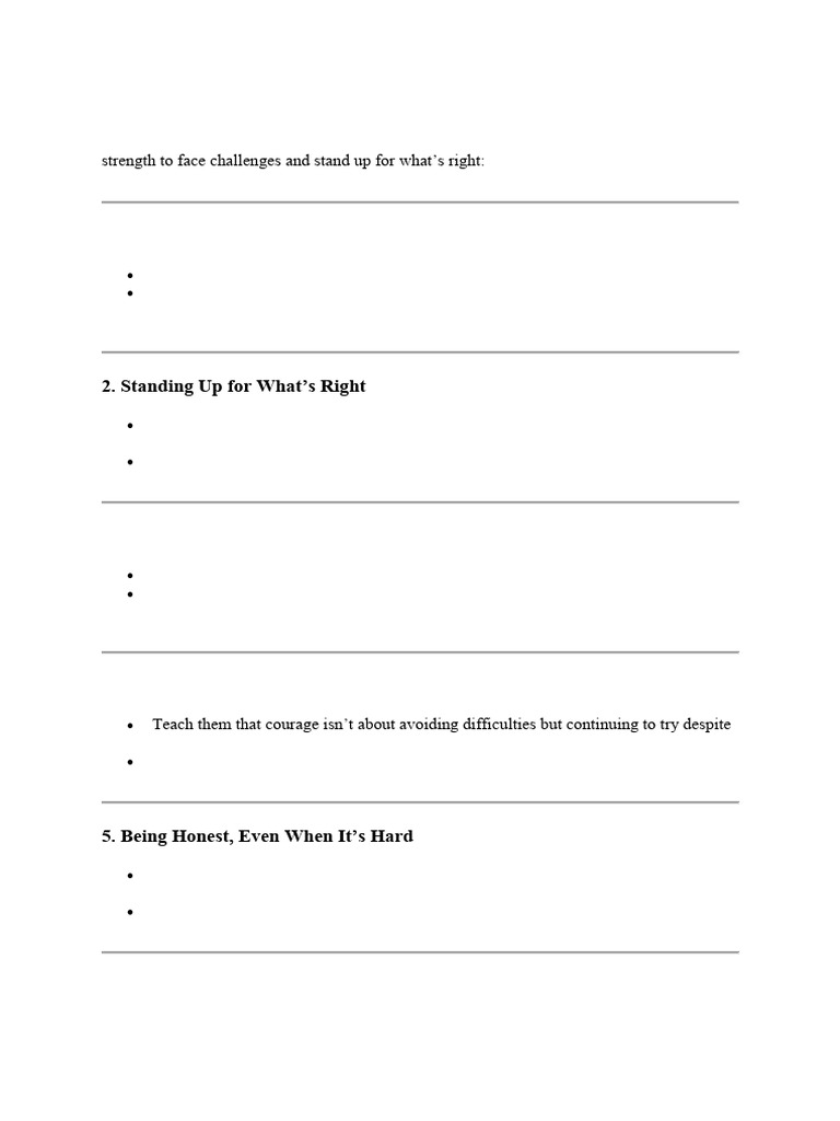 10 Ten Aspects of Courage To Instil in Children | PDF | Courage | Mindset