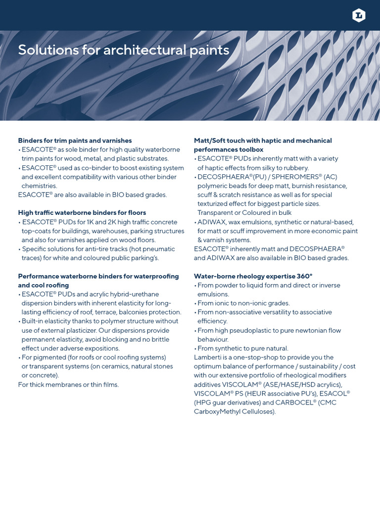 Lamberti - Architectural Paints Leaflet - A4 v2023-03 | PDF | Paint ...